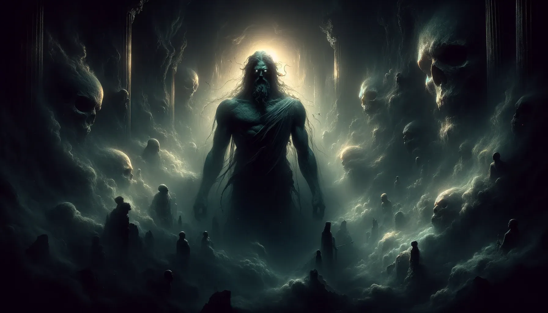 Dibujo Del Dios Griego Del Inframundo Hades Pegatina For Sale Con La